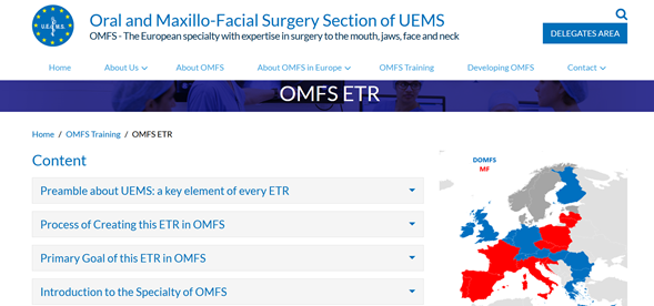 OMFS European Training Requirement now available on a searchable web ...
